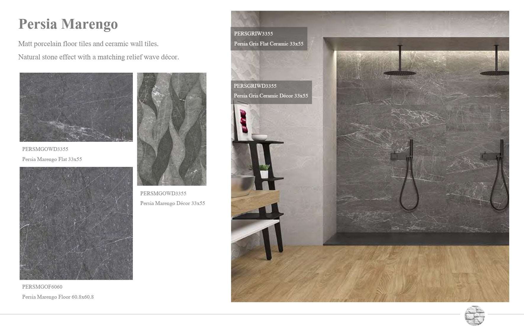 A Pallet of Persia Charcoal Ceramic wall tiles Tile 33x55 cm ONLY £13 ...